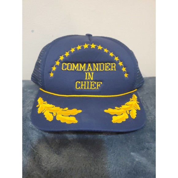 J Hats | Accessories | Vintage Commander In Chief Hat Rope Mesh ...